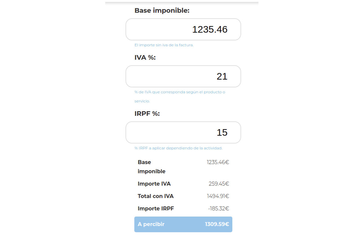 Calculadora De IVA E IRPF calculadora-de-iva-e-irpf